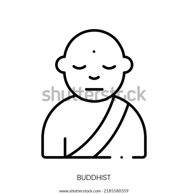 icono budista. Signo de estilo lineal: vector de stock (libre de regalías) 2185580359 | Shutterstock