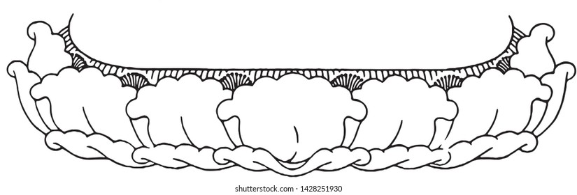 Buddhist Lotus Throne Line Drawing Stock Vector (Royalty Free ...