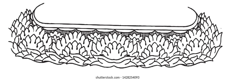 Buddhist Lotus Throne Line Drawing Stock Vector (Royalty Free ...