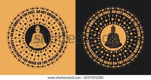 Buddhist Mandala Buddha Quote Vector Design Stock Vector (Royalty Free ...