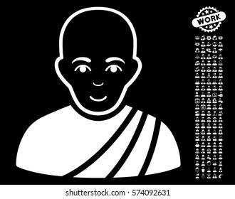 Buddhist Monk Icon Bonus Avatar Pictograph Stock Vector (Royalty Free ...