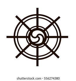 Steering Wheel Compass Symbol Icon Vector: เวกเตอร์สต็อก (ปลอดค่า ...