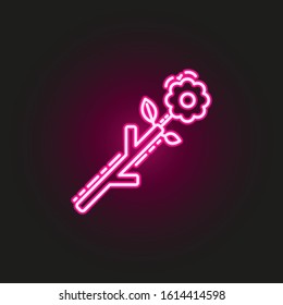 Budding Staff Neon Style Icon Simple Stock Vector (Royalty Free) 1614414598 | Shutterstock