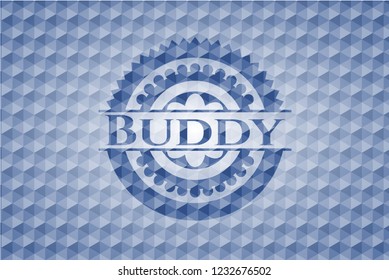 Buddy Blue Badge Geometric Background Stock Vector (Royalty Free ...