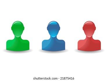 Color People Icons Stock Vector (Royalty Free) 48192478