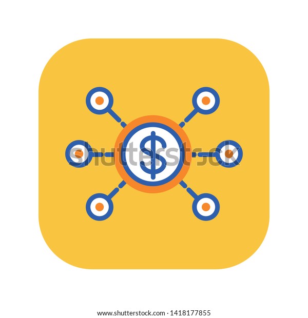 Budget Allocation Line Color Icon Financial Stock Vector (Royalty Free ...