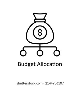 Budget Allocation Vector Outline Icon Web Stock Vector (Royalty Free ...