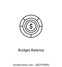 Budget Balance Icon Vector Logotype Stock Vector (Royalty Free ...