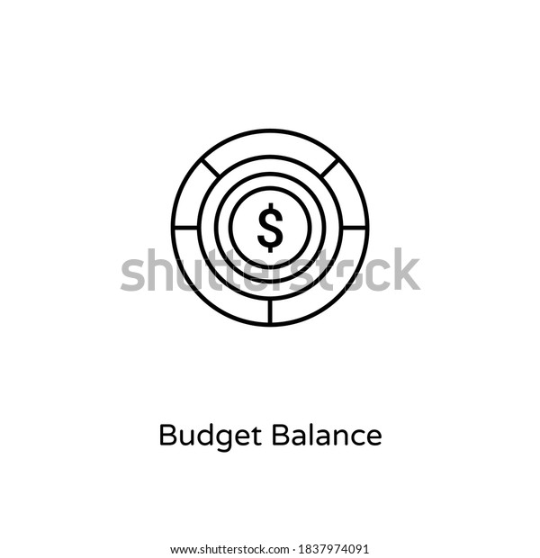 Budget Balance Icon Vector Logotype Stock Vector (Royalty Free ...
