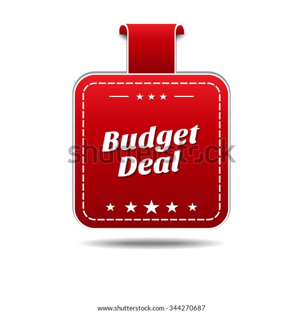 Budget Deal Red Vector Icon Design Stock Vector (Royalty Free) 344270687