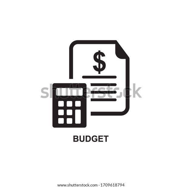 Budget Icon Commercial Icon Vector Stock Vector (Royalty Free) 1709618794
