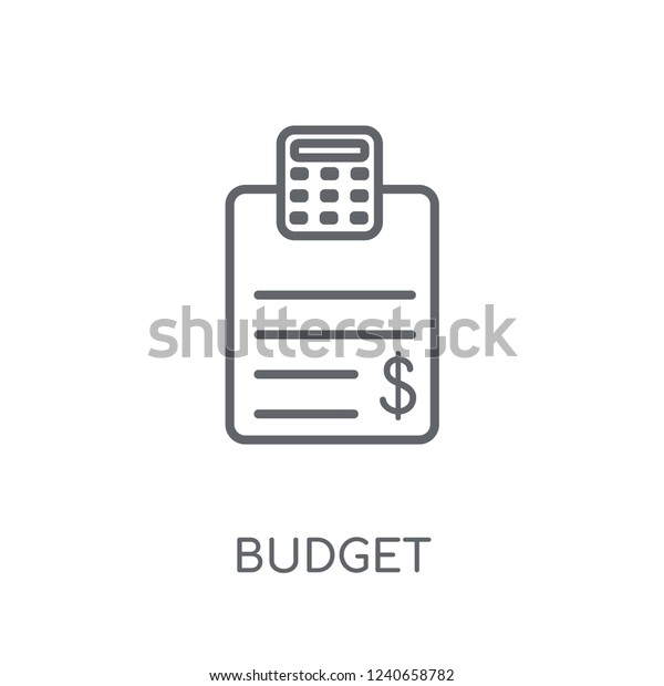 Budget Linear Icon Modern Outline Budget Stock Vector (Royalty Free ...