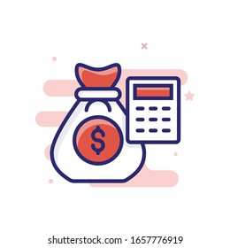 Budget Vector Illustrator Color Full Background Stock Vector (Royalty ...