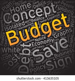 Budgetword Cloud Art Background Stock Vector (Royalty Free) 413635105 ...