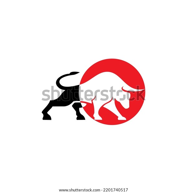 Buffalo Circle Logo Design Vector Template Stock Vector (Royalty Free ...