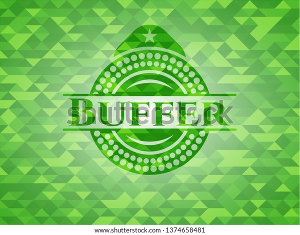 Buffer Realistic Green Emblem Mosaic Background Stock Vector (Royalty ...