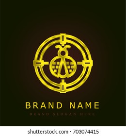 Bug Golden Metallic Logo Stock Vector (Royalty Free) 703074415 ...