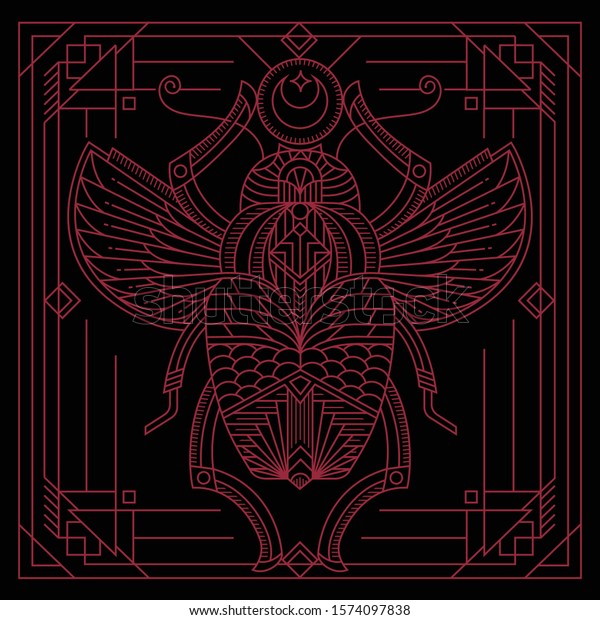 Bug Label Line Art Design Art Stock Vector (Royalty Free) 1574097838 ...