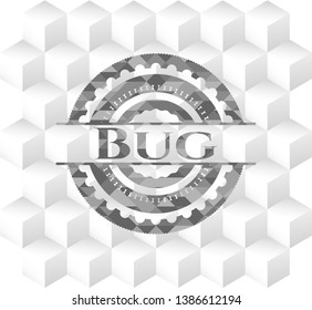 Bug Realistic Grey Emblem Cube White Stock Vector (Royalty Free ...