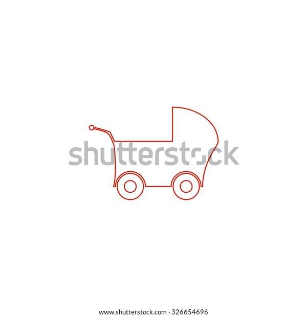 Buggy Red Outline Vector Pictogram On Stock Vector (Royalty Free ...
