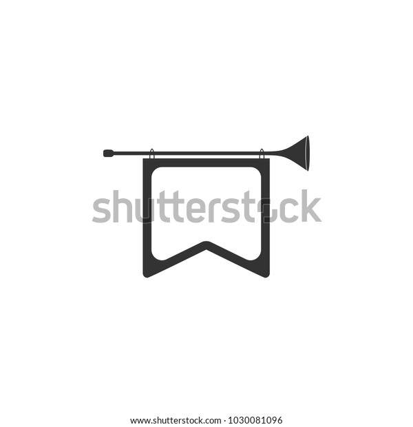 Bugle Flag Icon Detailed Icon Musical Stock Vector (Royalty Free ...
