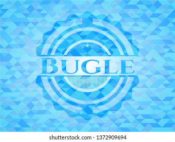 Bugle Light Blue Emblem Mosaic Background Stock Vector (Royalty Free ...