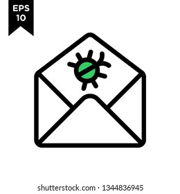 Bugs Email Icon Vector Logo Illustration Stock Vector (Royalty Free ...