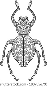 Bugs Mandala Design Coloring Book T Stock Vector (Royalty Free ...