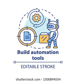 Build Automation Tools Concept Icon Robot Stock Vector (Royalty Free ...