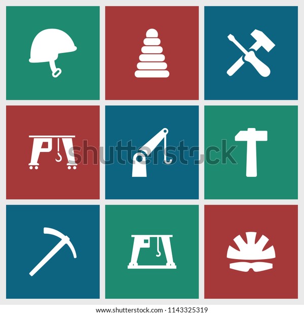 Build Icon Collection 9 Build Filled Stock Vector (Royalty Free ...