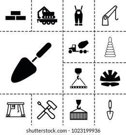 Build Icons Set 13 Editable Filled Stock Vector (Royalty Free ...