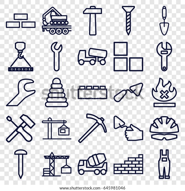 Build Icons Set Set 25 Build Stock Vector (Royalty Free) 645981046