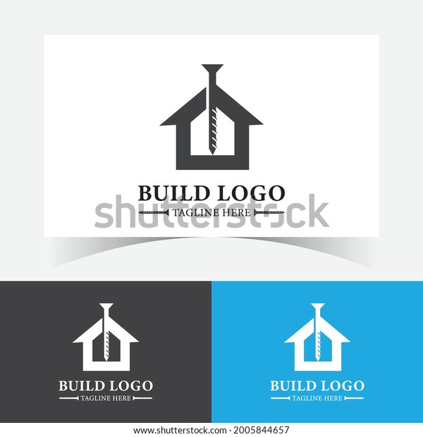 Build Logo Design Template Construction Building Stock Vector (Royalty ...