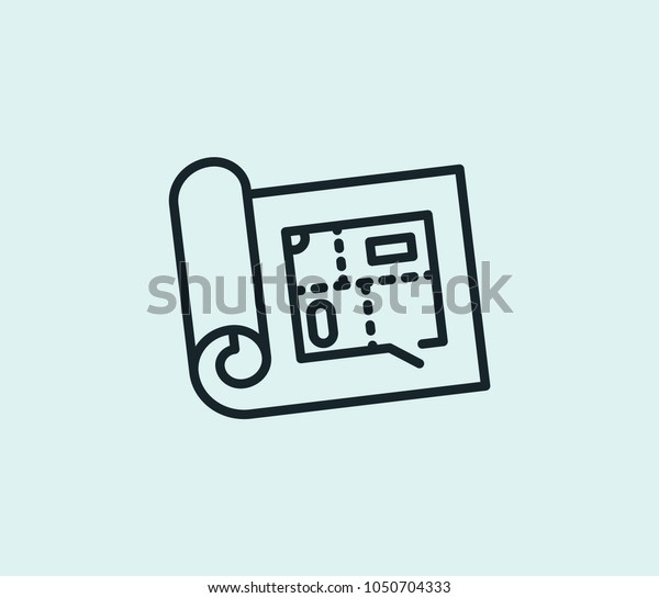 Build Planning Icon Line Isolated On Stock Vector (Royalty Free ...
