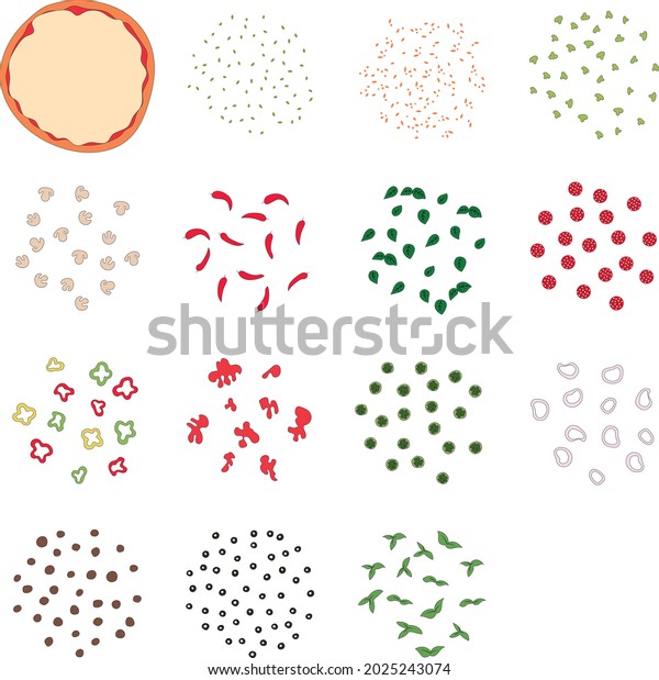 Build Your Pizza Party Isolated On Stock Vector (Royalty Free ...