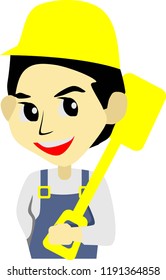 Builder Cartoon Vector Illustration Stock Vector (Royalty Free ...