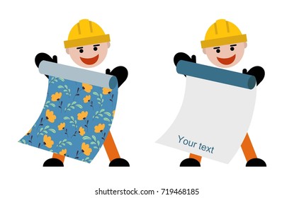 Builder Wallpaper Vector Illustration Isolated On Stock Vector (Royalty ...