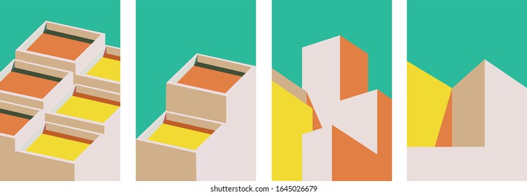 Building Background Geometric Pattern Vector Architecture Stock Vector ...