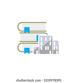Building Book Logo Icon Design Stock Vector (Royalty Free) 1019978395 ...