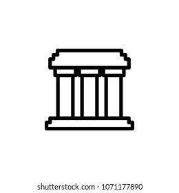 Building Columns Icon Element Minimalistic Icons Stock Vector (Royalty ...