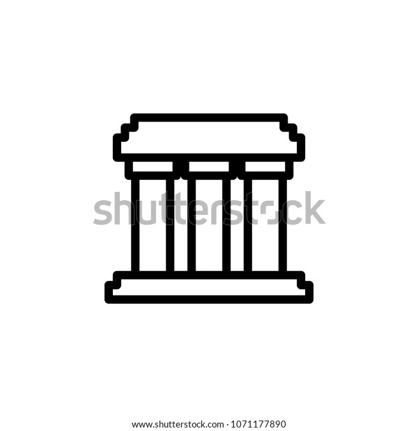 Building Columns Icon Element Minimalistic Icons Stock Vector (Royalty ...