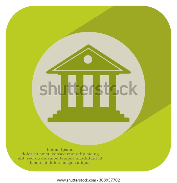 Building Columns Symbol Vector Illustration Stock Vector (Royalty Free ...