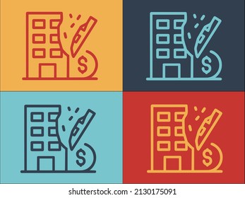 Building Compensation Logo Template Simple Flat Stock Vector (Royalty ...
