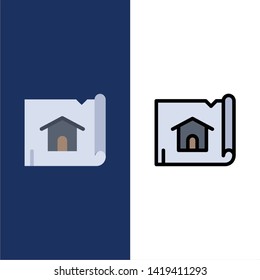 Building Construction Map House Icons Flat Stock Vector (Royalty Free ...