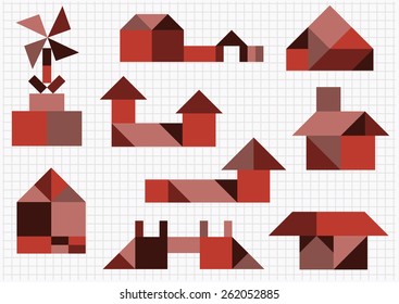 121 Tangram Building Stock Vectors, Images & Vector Art | Shutterstock