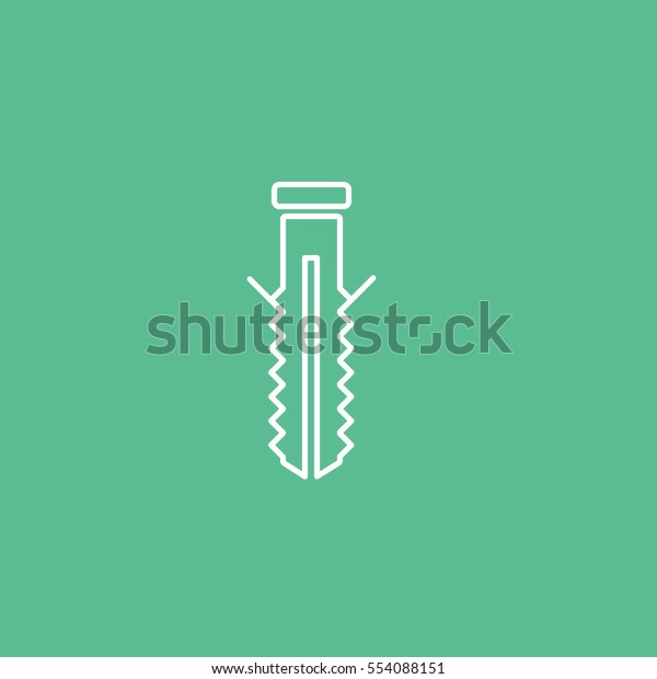 Building Construction Tool Dowel Line Icon Stock Vector (Royalty Free ...