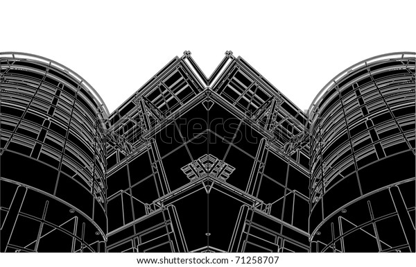 Building Corner Entrance Circle Quadrant Vector Stock Vector (Royalty ...