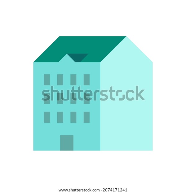 Building Flat Clipart Vector Illustration Stock Vector (Royalty Free ...