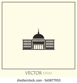 Building Government Vector Icon Stock Vector (Royalty Free) 565877953 ...