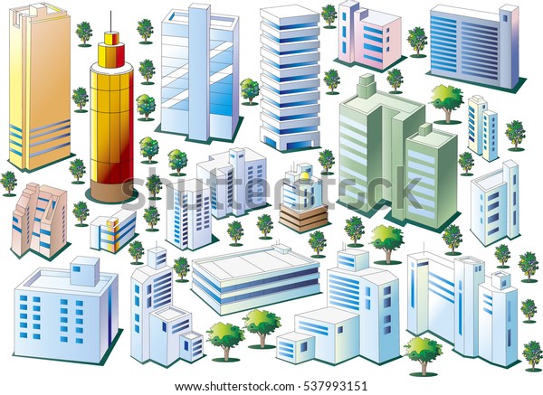 Building Group Stock Vector (Royalty Free) 537993151 | Shutterstock